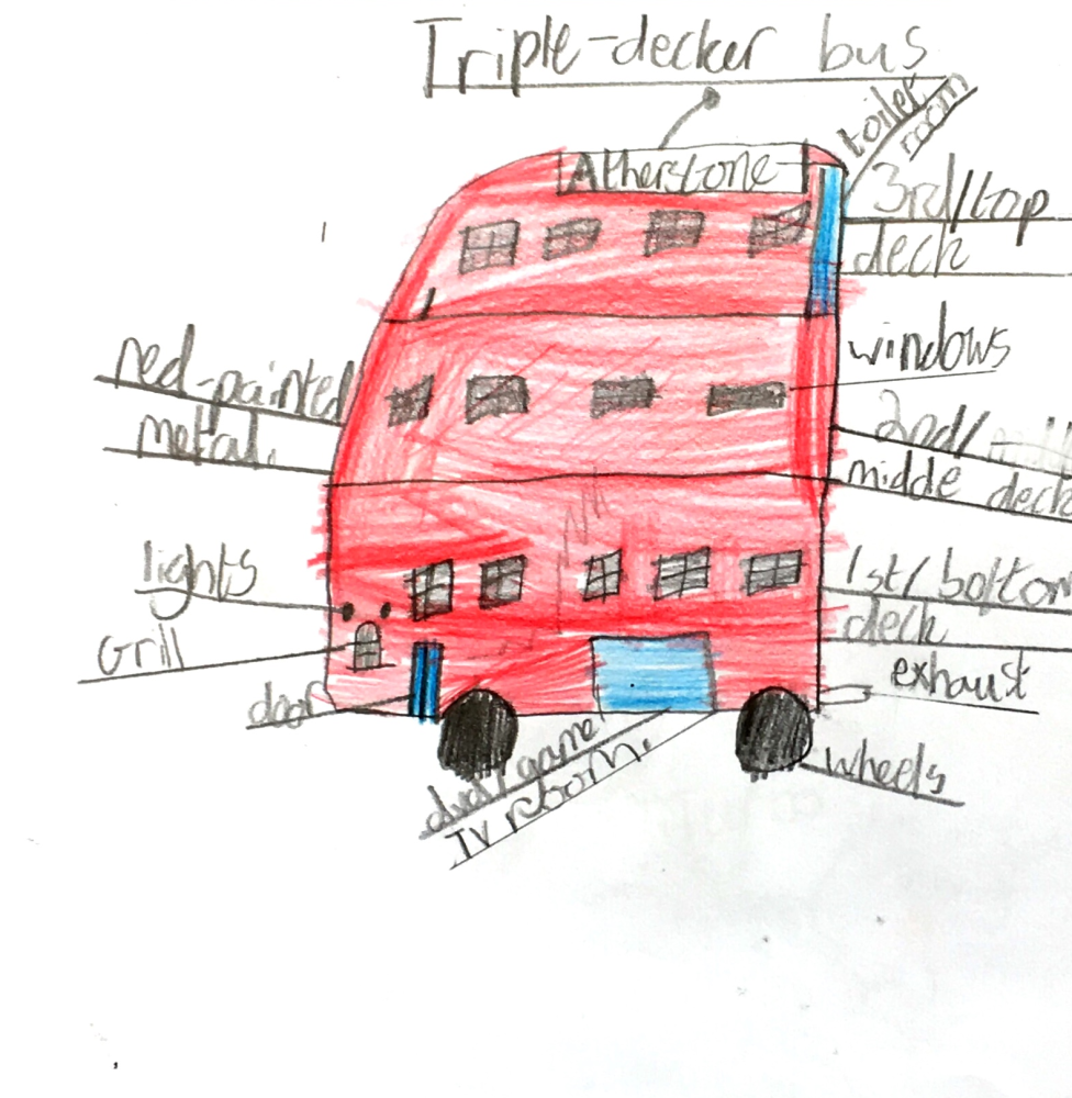 Triple decker bus : Little Inventors